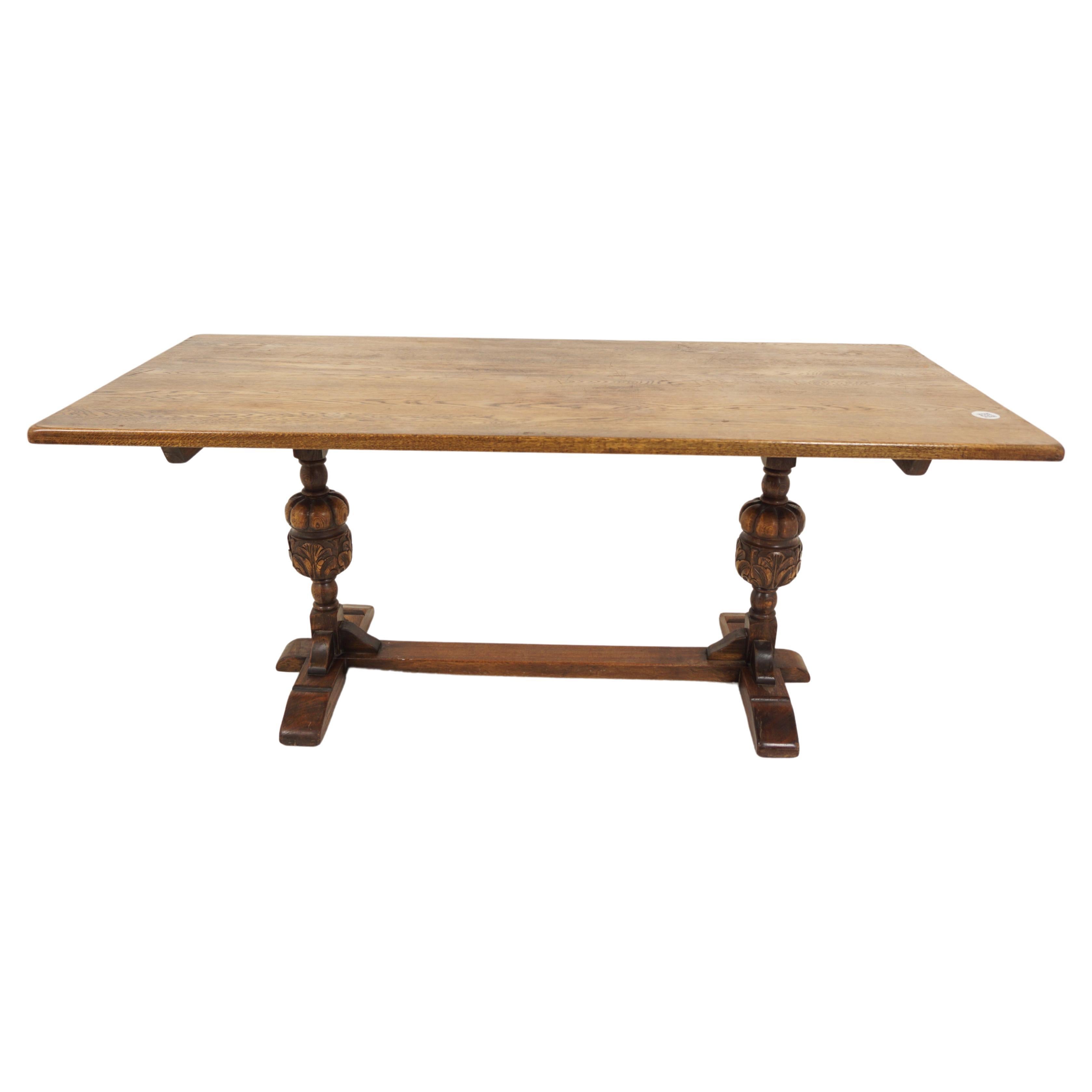 Massive French Plank Top Oak Farm House Table at 1stDibs