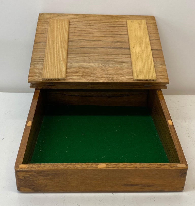 Vintage Oak Slant / Lift Top Travel Desk / Laptop Desk, C.1930 For Sale ...