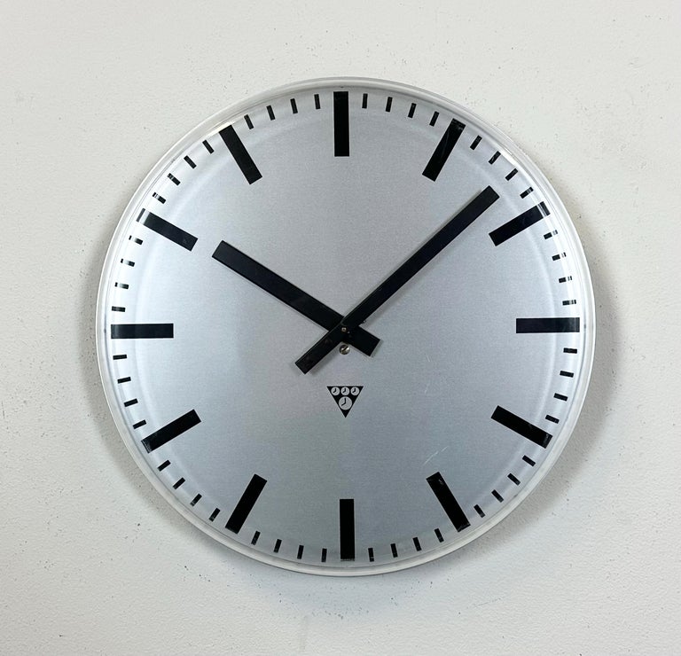 Vintage Office Wall Clock from Pragotron, 1980s For Sale at 1stDibs