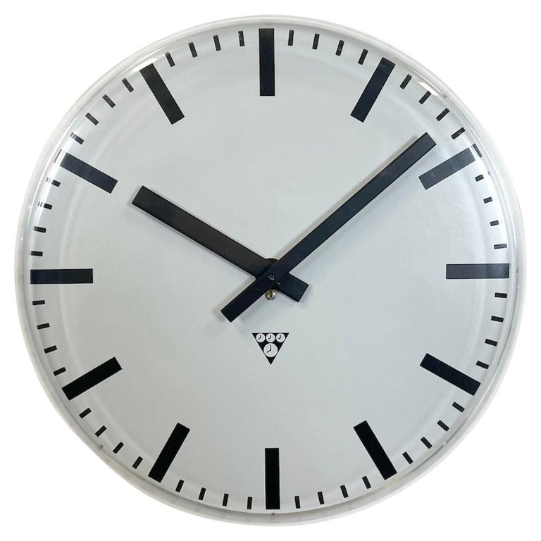 Vintage Office Wall Clock from Pragotron, 1980s at 1stDibs