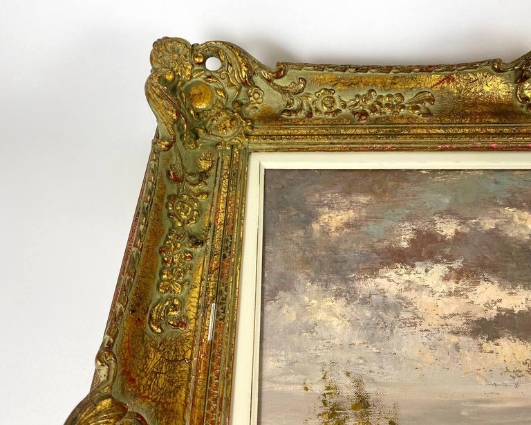 Vintage Oil Painting on Canvas by George Walsh, Australia For Sale at ...