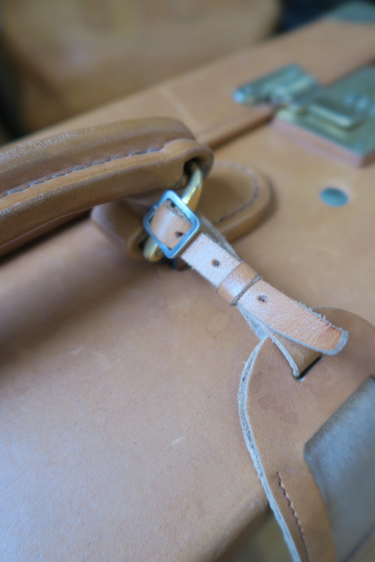 Vintage Old Timer Suitcase Made from Cowhide with Combination Lock For ...