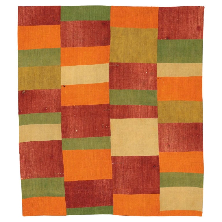 Vintage Old Turkish Multi-color Patchwork, 1950-1970 For Sale at 1stDibs