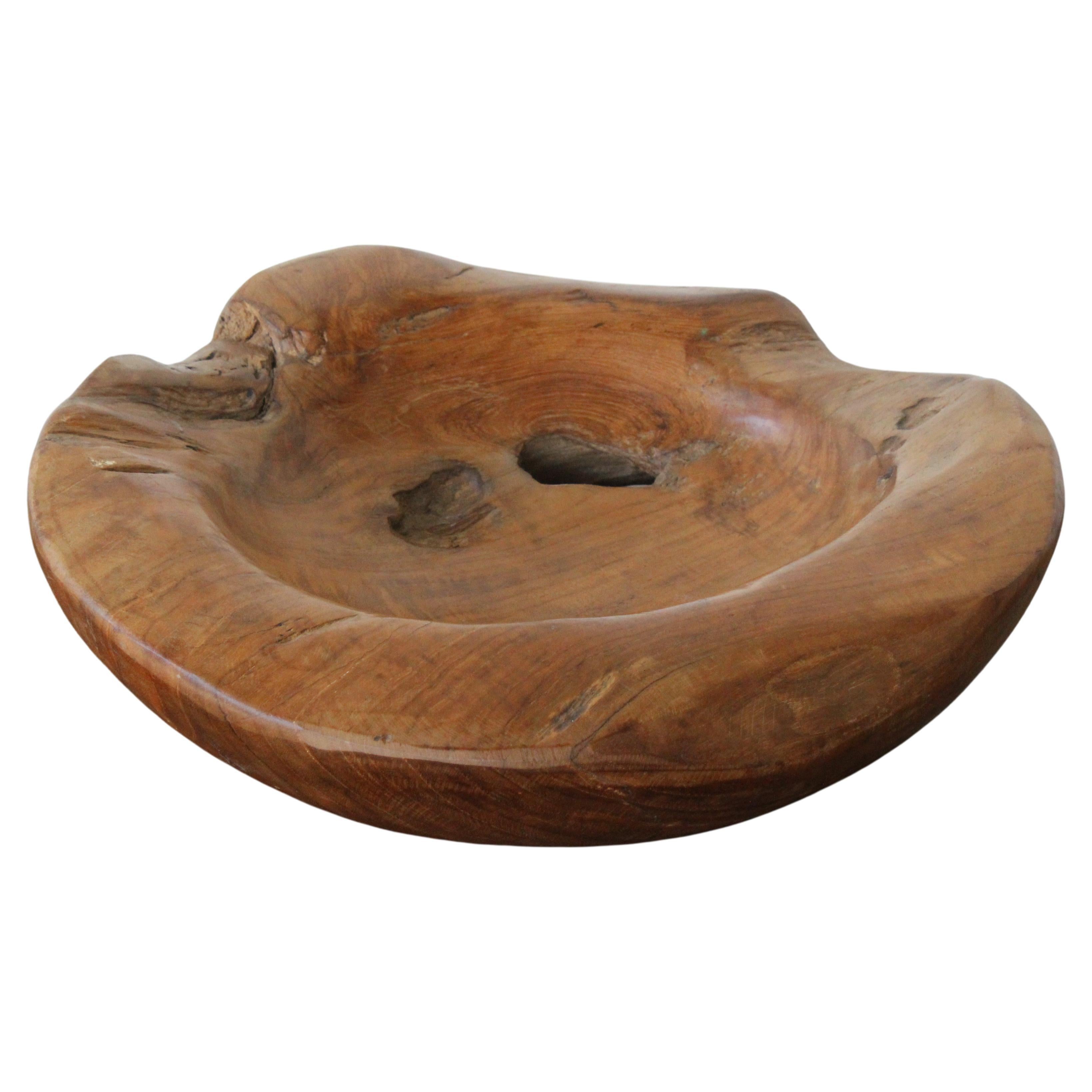 Vintage Olive Wood Catch-All Bowl, France, 1960s at 1stDibs