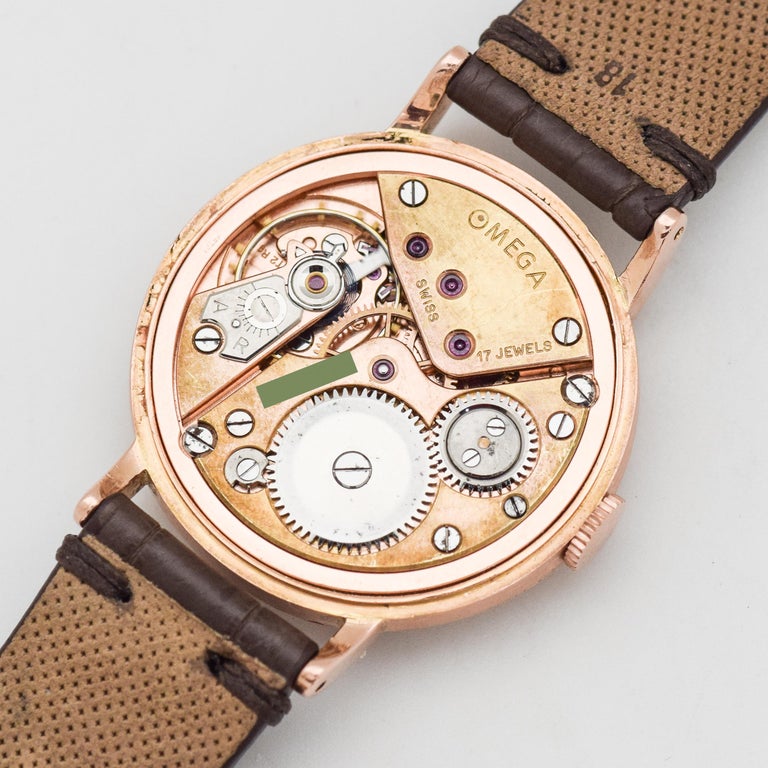 Vintage Omega Chronometer 14 Karat Rose Gold Watch, 1942 at 1stDibs ...