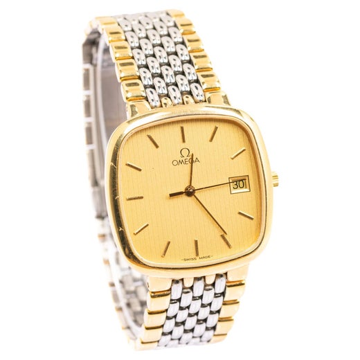 Omega Constellation 18kt Gold Diamond Ring Watch – Mother-of-Pearl Dial ...
