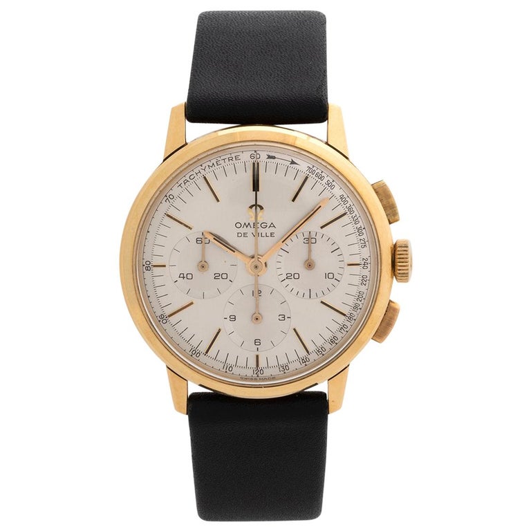 Vintage Omega DeVille Chronograph, Cal 321 Movement, 18 Karat Yellow ...