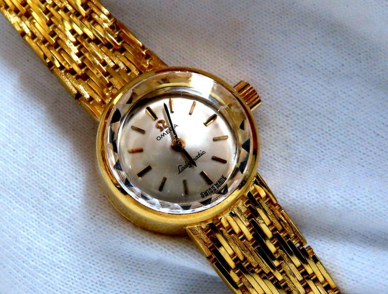 Vintage Omega Mechanical Automatic Watch 18kt For Sale at 1stDibs