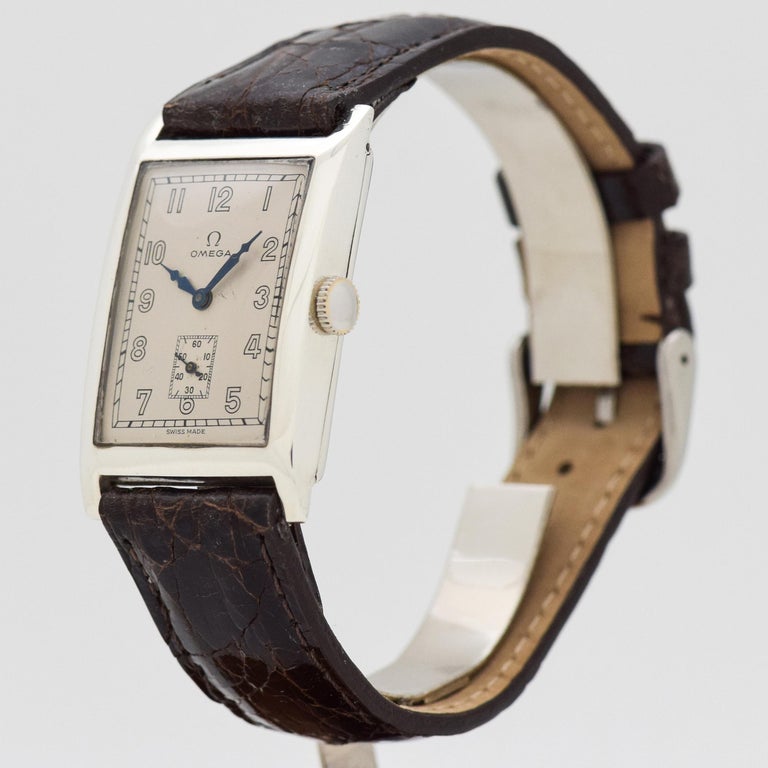 Vintage Omega Rectangular-Shaped Silver Watch, 1929 For Sale at 1stDibs ...