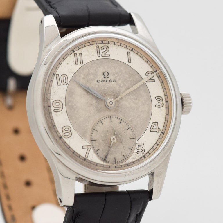 Vintage Omega Reference 2383-6 Stainless Steel Watch, 1946 For Sale at ...
