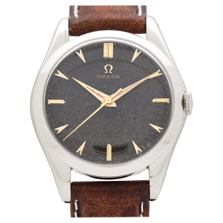 Vintage Omega Reference 2504-14-SC Stainless Steel Watch, 1952 For Sale ...