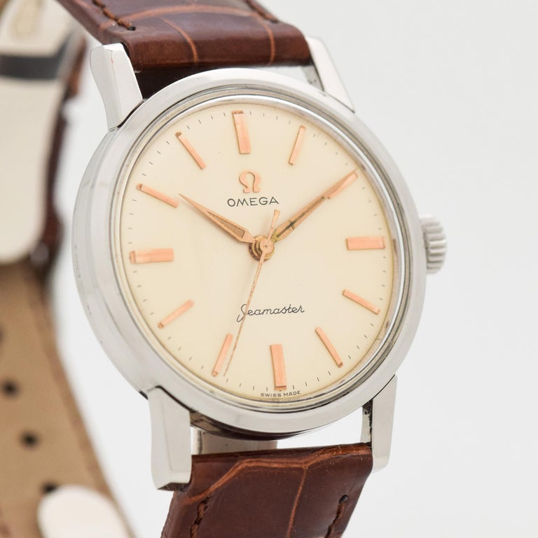 Vintage Omega Seamaster Stainless Steel Watch, 1959 For Sale at 1stDibs