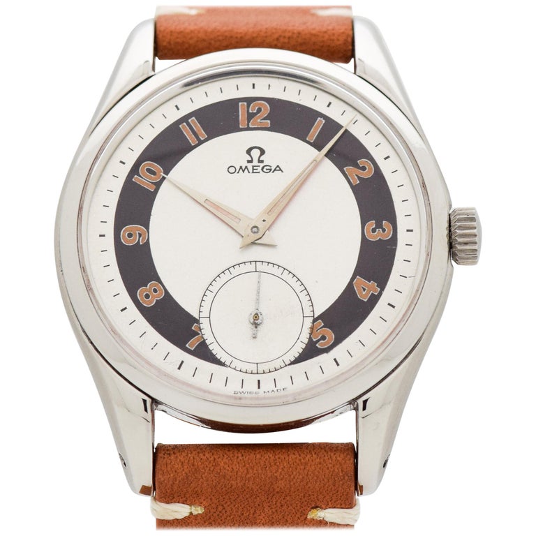 Vintage Omega Stainless Steel Watch, 1948 at 1stDibs