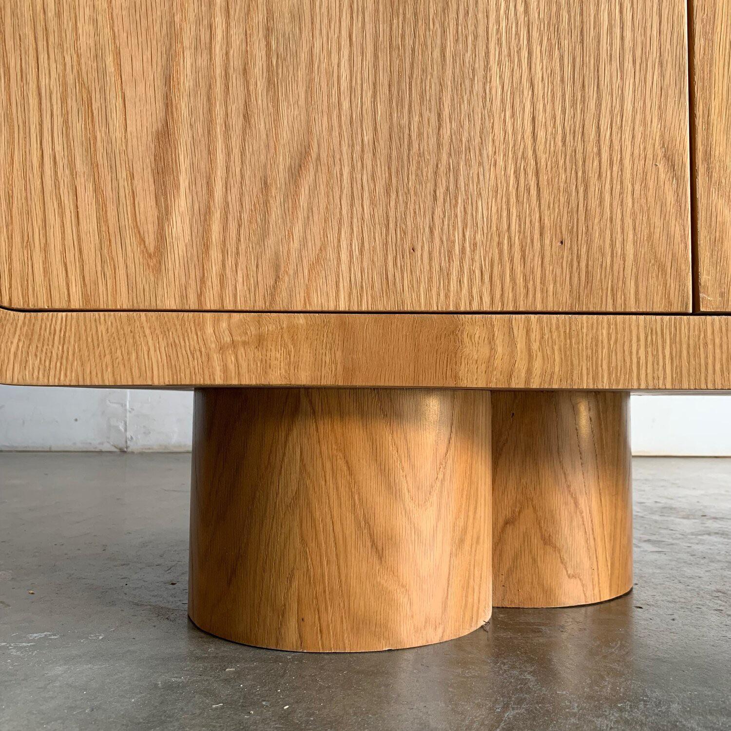 Vintage on Point Waterfall Clover Credenza For Sale at 1stDibs