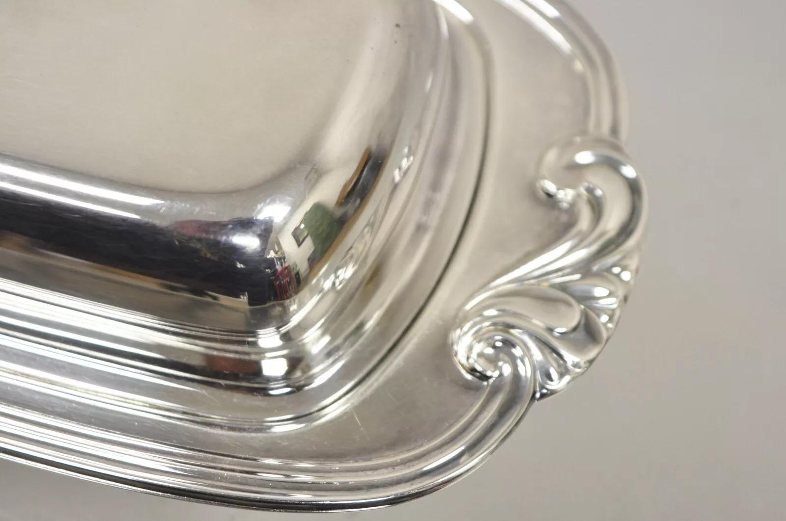 Vintage Oneida Silver Plated Covered Butter Dish With Glass Liner For ...