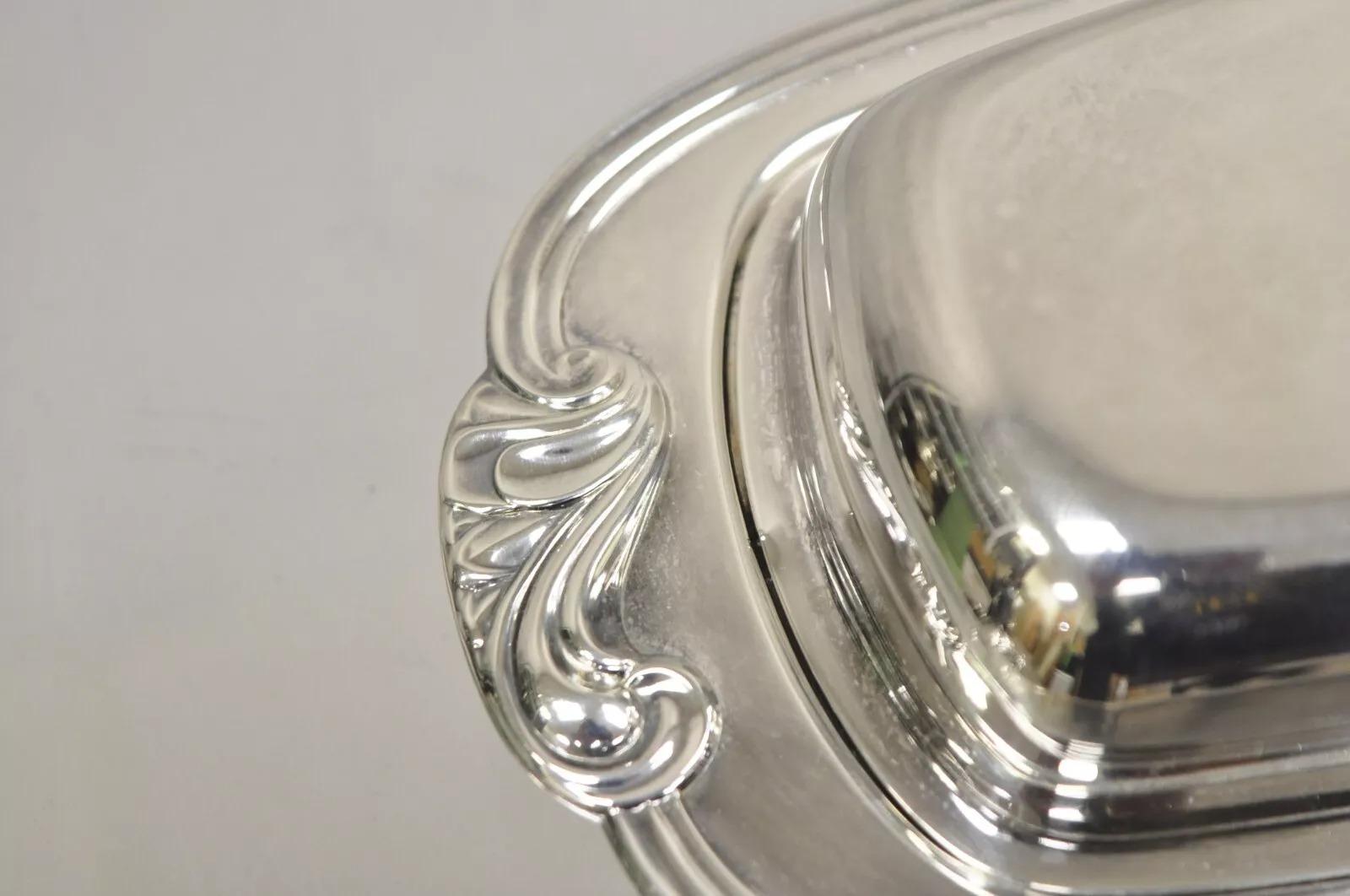 Vintage Oneida Silver Plated Covered Butter Dish With Glass Liner For ...