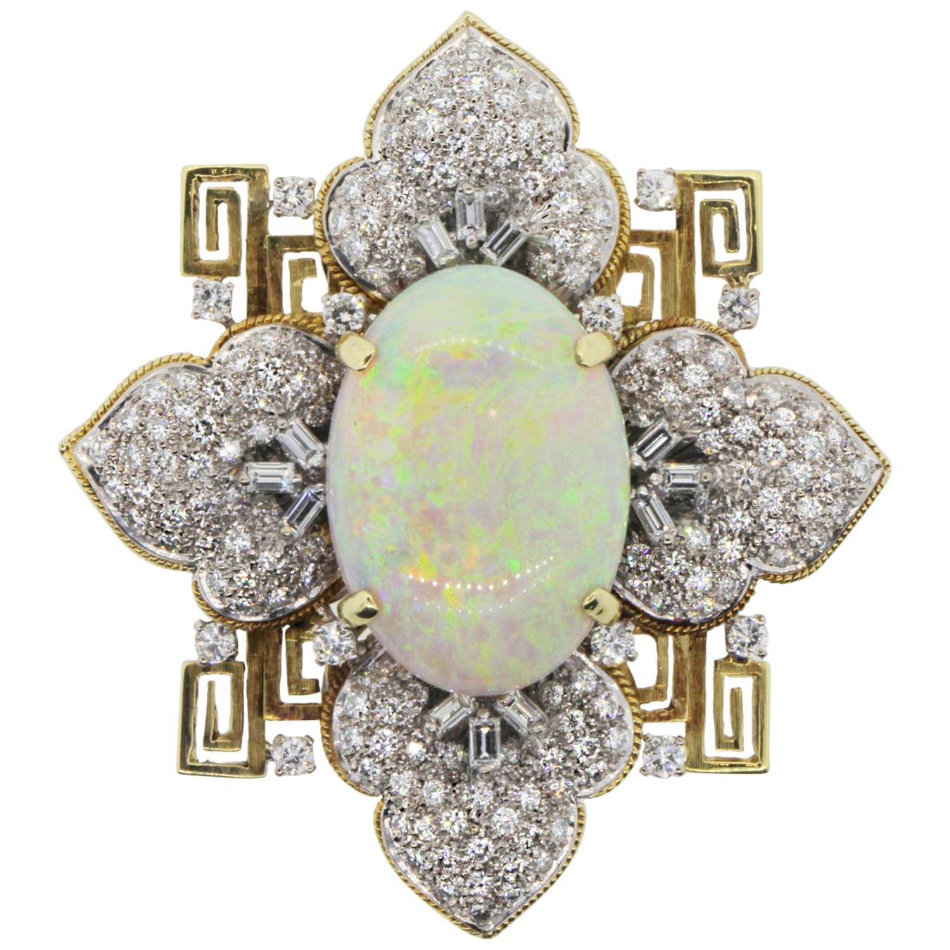 Vintage Opal and Gold Pendant Brooch For Sale at 1stDibs | vintage opal ...