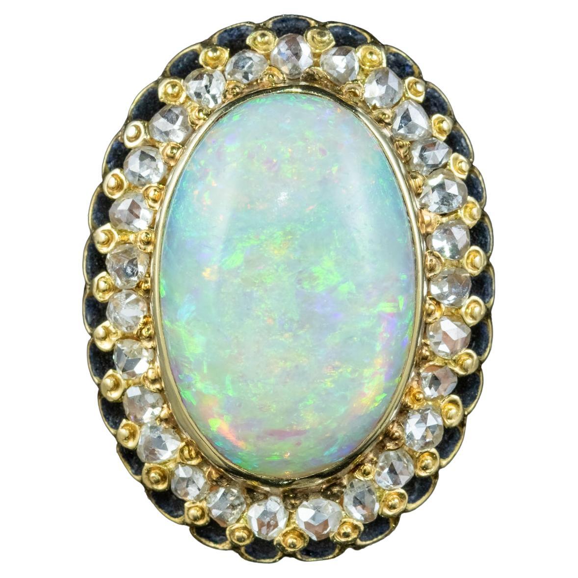 Opal and Diamond Cocktail Ring at 1stDibs | opal cocktail ring