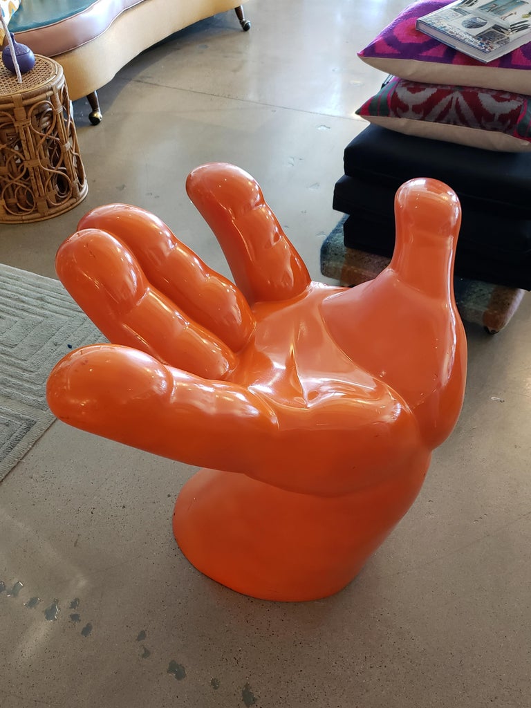 Vintage Orange Hand Chair at 1stDibs