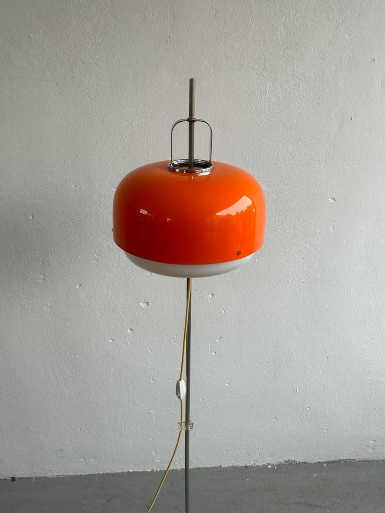 Vintage Orange 'Medusa' Mid Century Floor Lamp, Meblo for Harvey ...