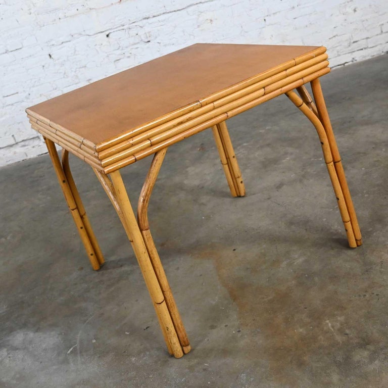 Vintage Organic Modern Island Style Square Rattan Dining Table with ...