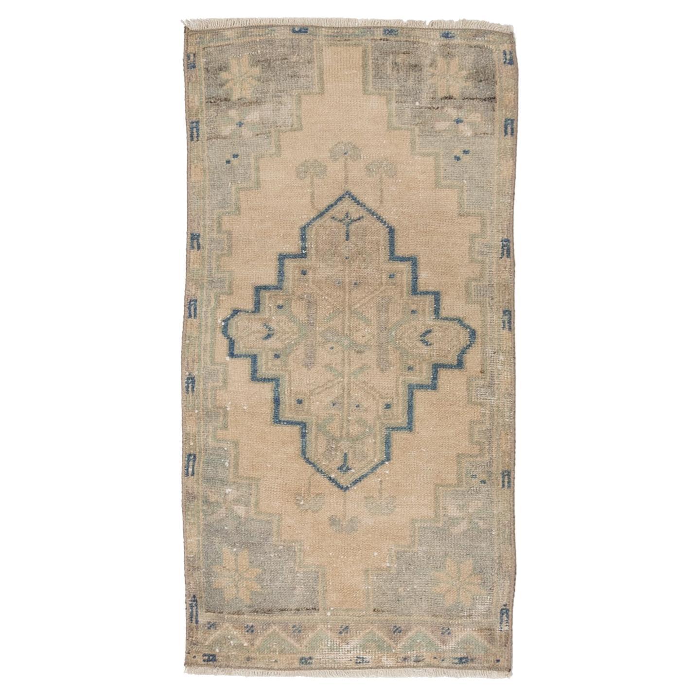 Vintage Turkish Mini Rug at 1stDibs