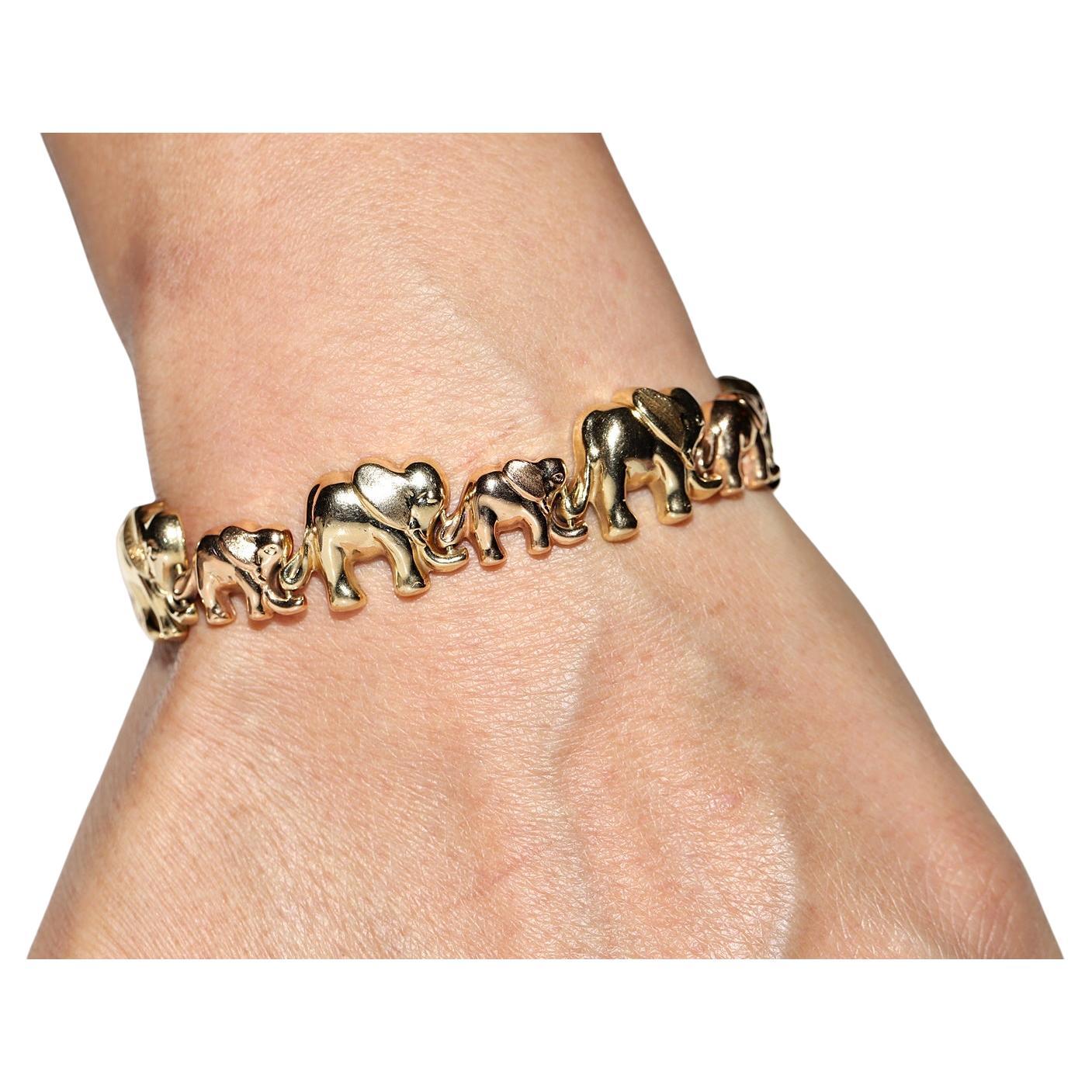 Gucci Heavy Gold Elephant Hair Wire Wrap Bangle Bracelet, 1980s at ...