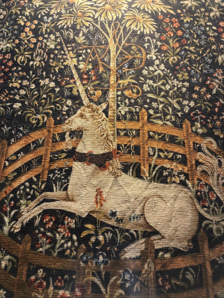 Vintage Original French Aubusson Tapestry the Unicorn Captives Numbered ...