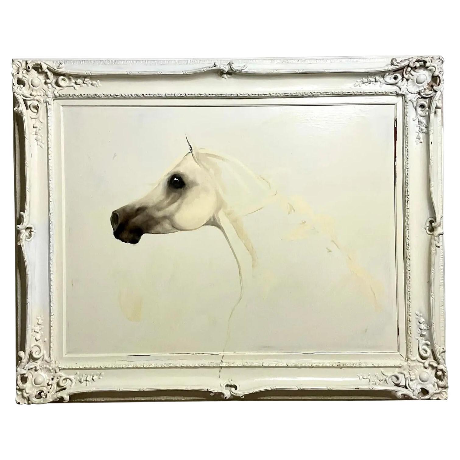 Antique Original Oil Painting of Horses Grazing, Signed Carl Hertz at ...