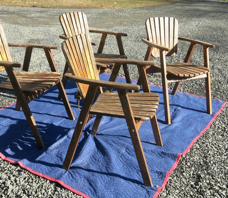 Vintage Outdoor Chairs "Taj" Style American Craftsman at 1stDibs