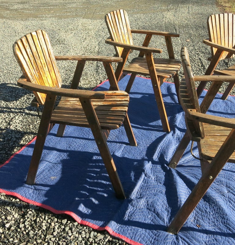 Vintage Outdoor Chairs "Taj" Style American Craftsman at 1stDibs