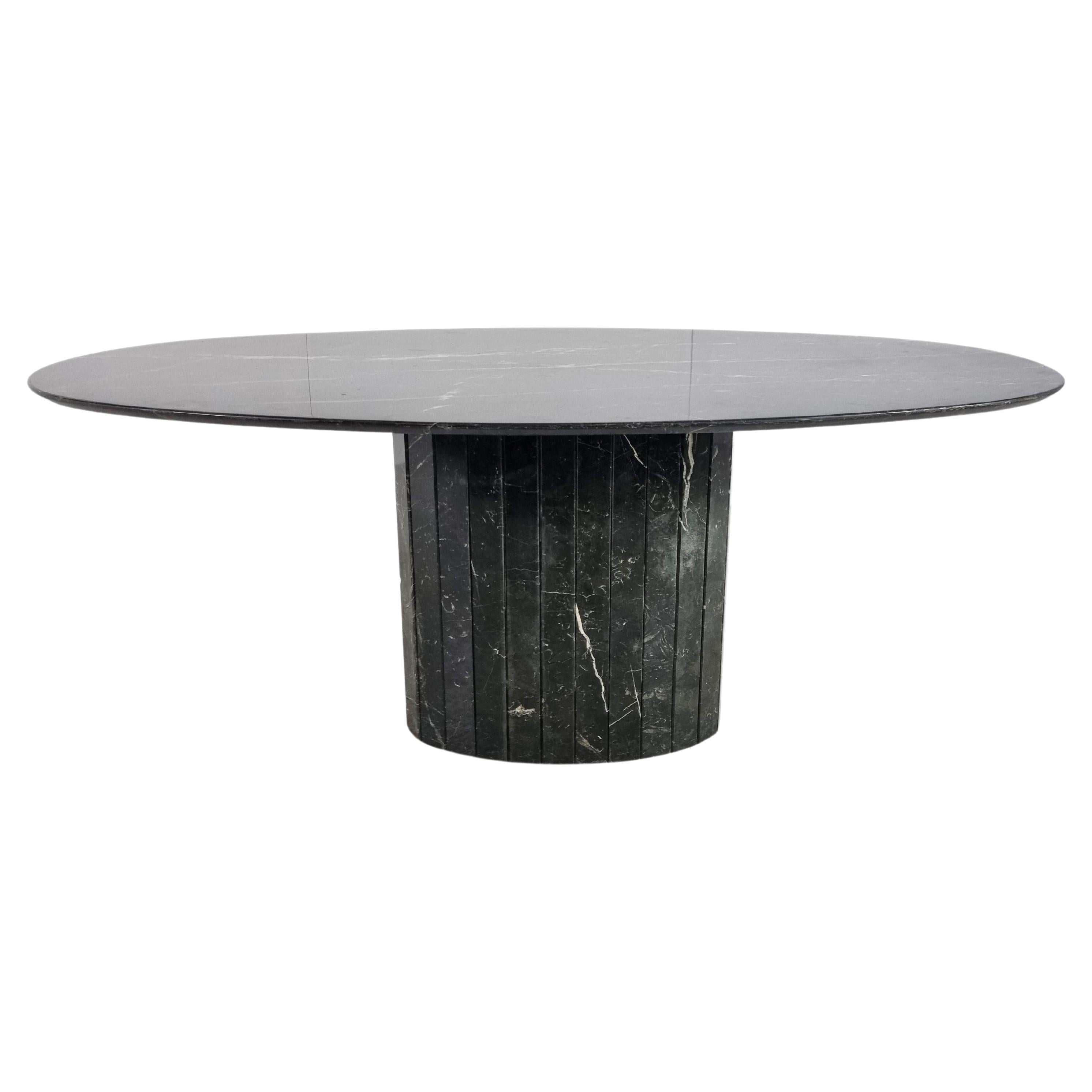 Sublime Vintage Roche Bobois Oval Marble Dining Table at 1stDibs