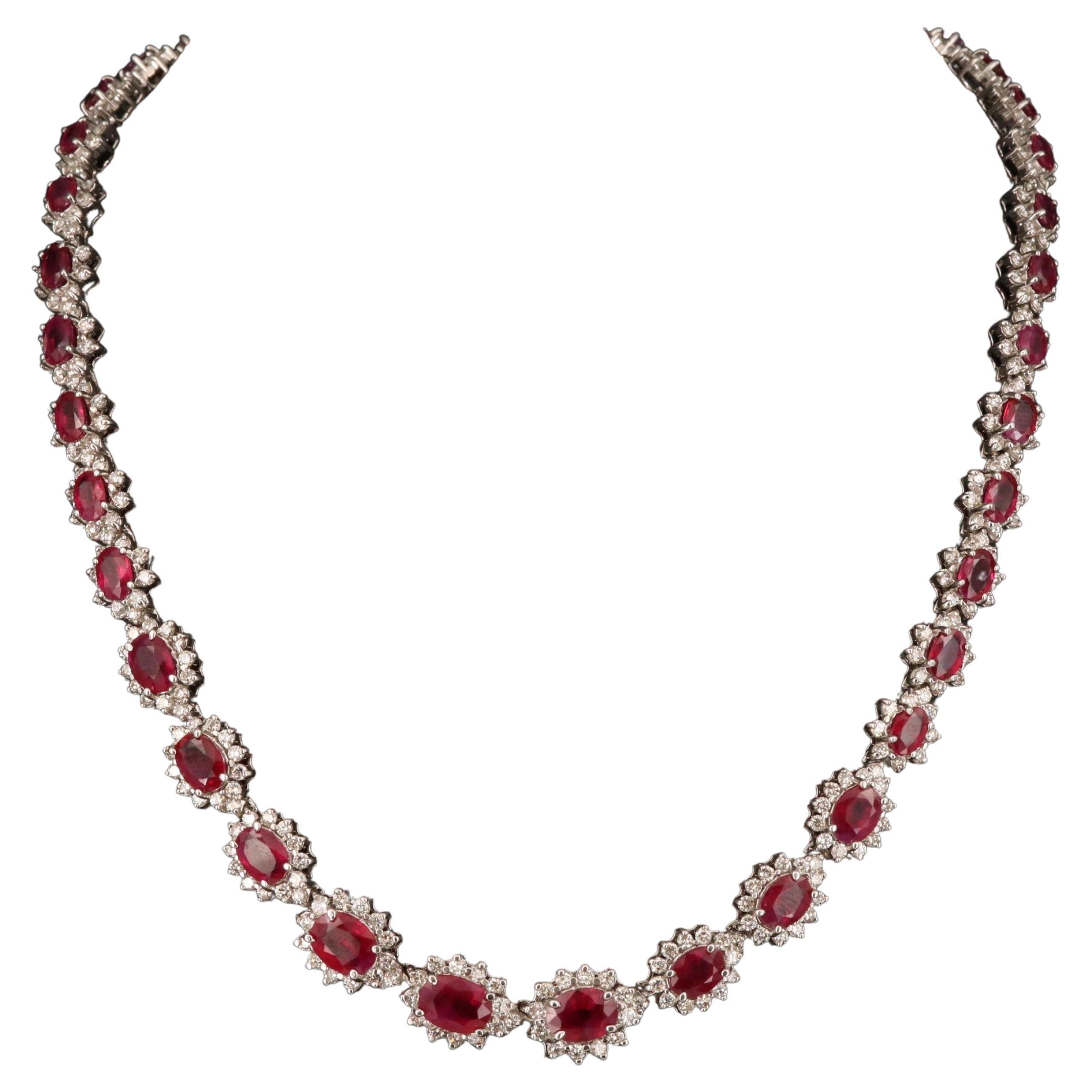 Vintage Emerald and Ruby Necklace 80's India Piece at 1stDibs | emerald ...