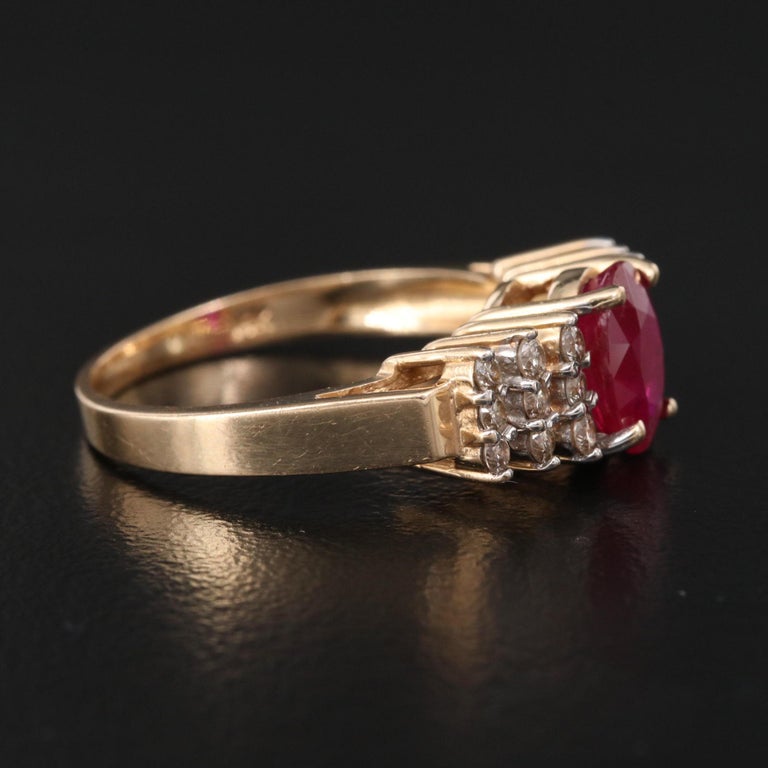 Customizable Vintage 1.5 Carat Victorian Ruby Diamond Engagement Ring ...