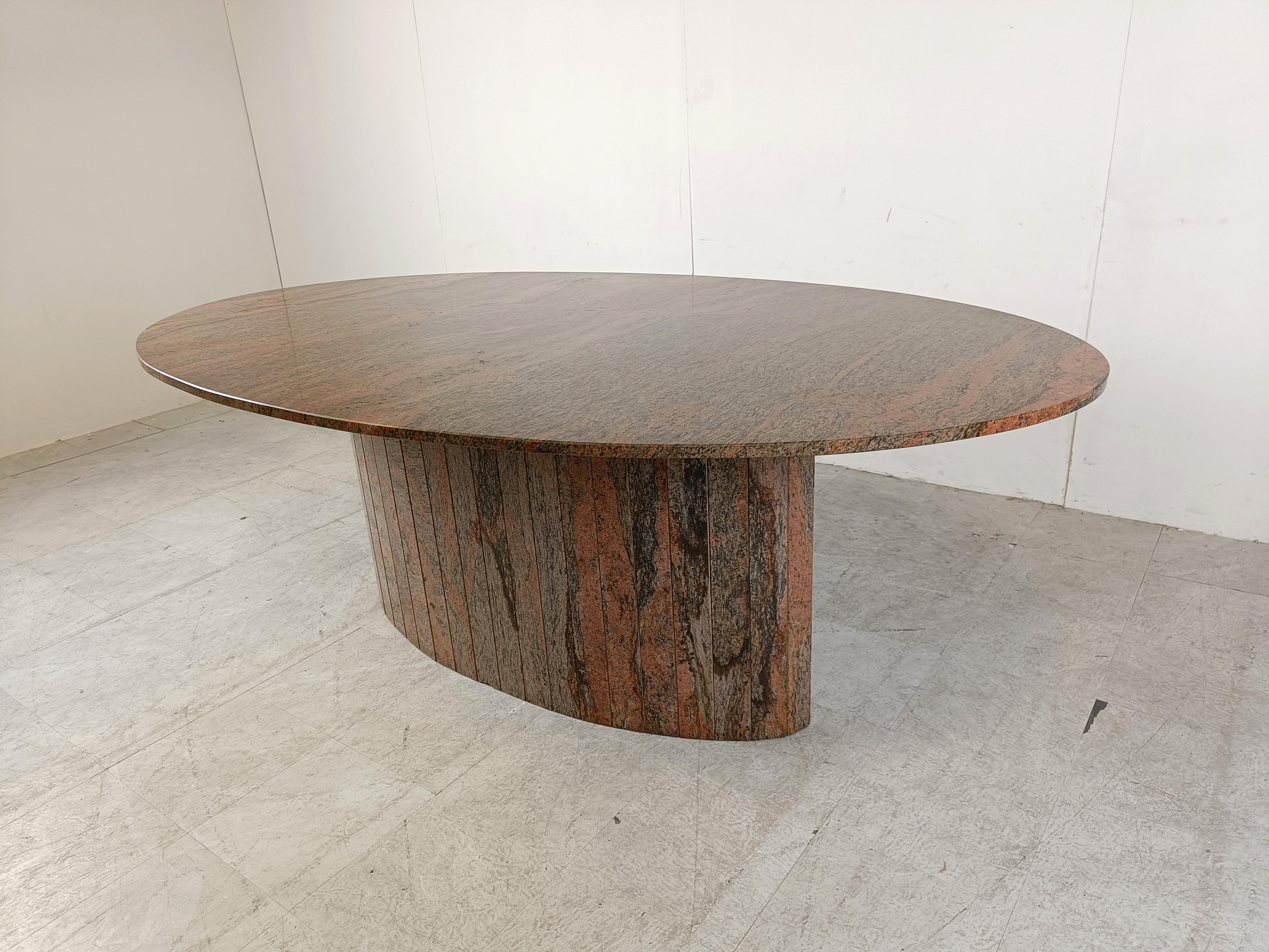 Vintage oval granite dining table, 1980s at 1stDibs | granite oval ...