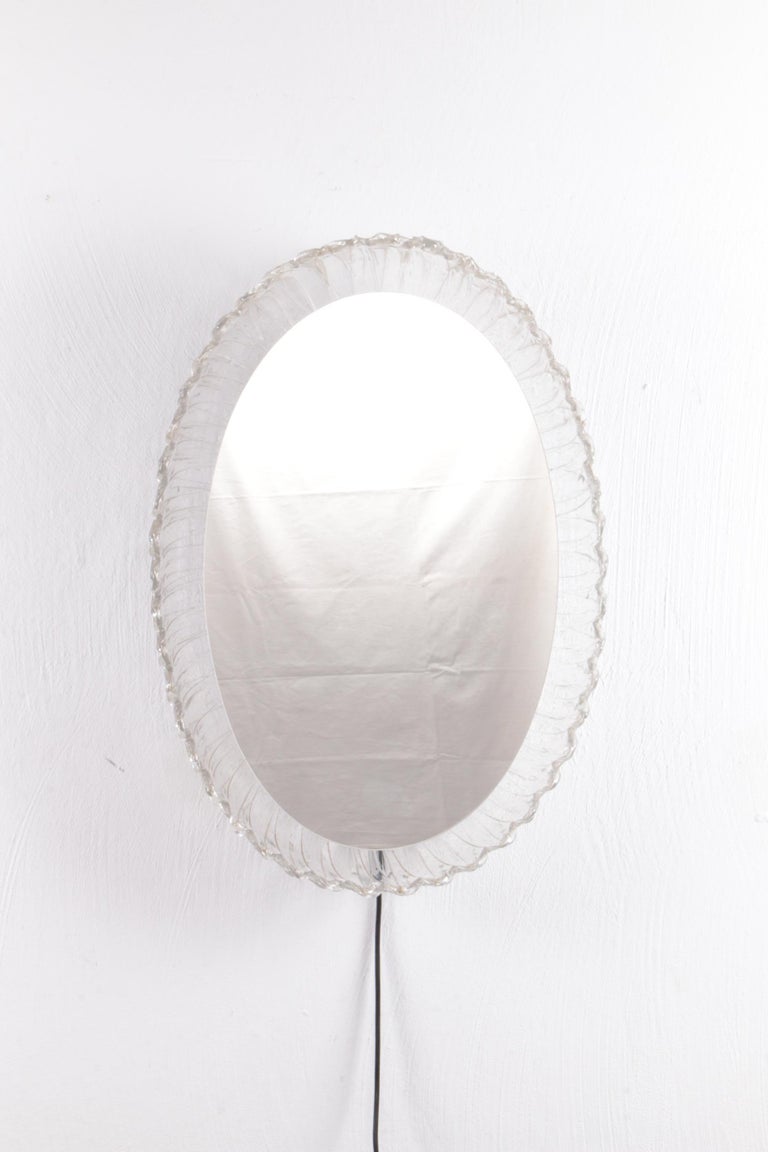 Vintage Oval Plexiglass Mirror with Lighting, 1960 Germany For Sale at ...