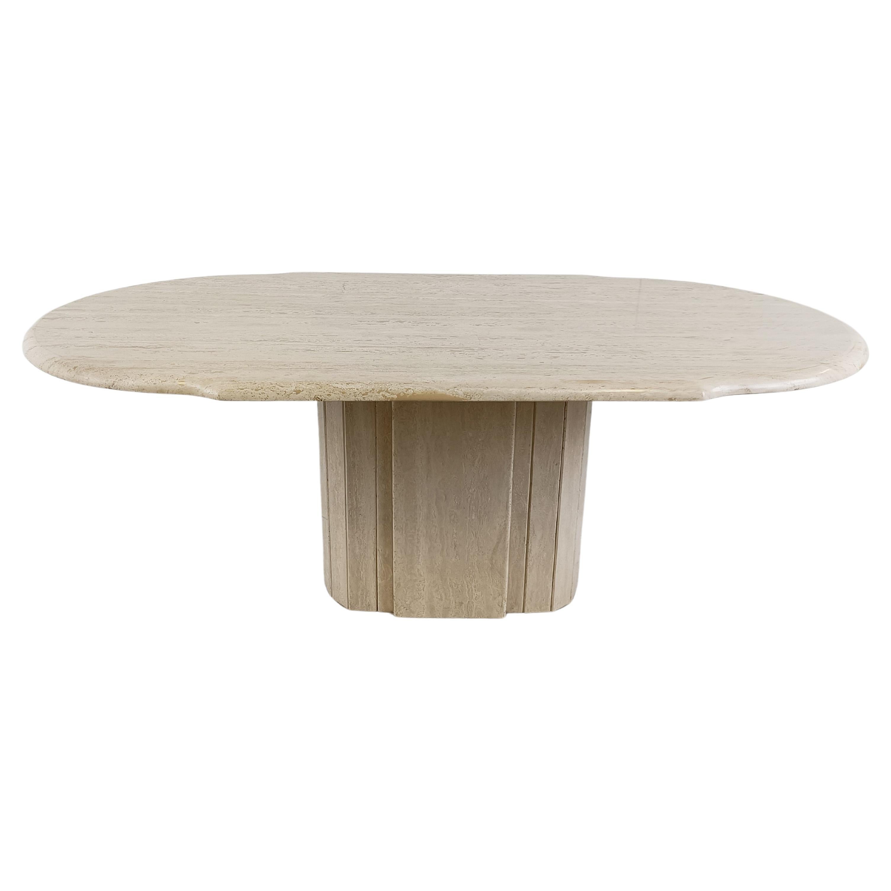 Oval Travertine Dining Table "Coloss" For Sale at 1stDibs