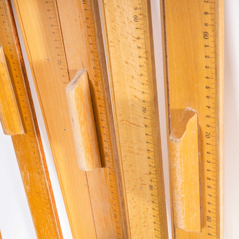 Vintage Oversize Birch Blackboard Ruler For Sale at 1stDibs