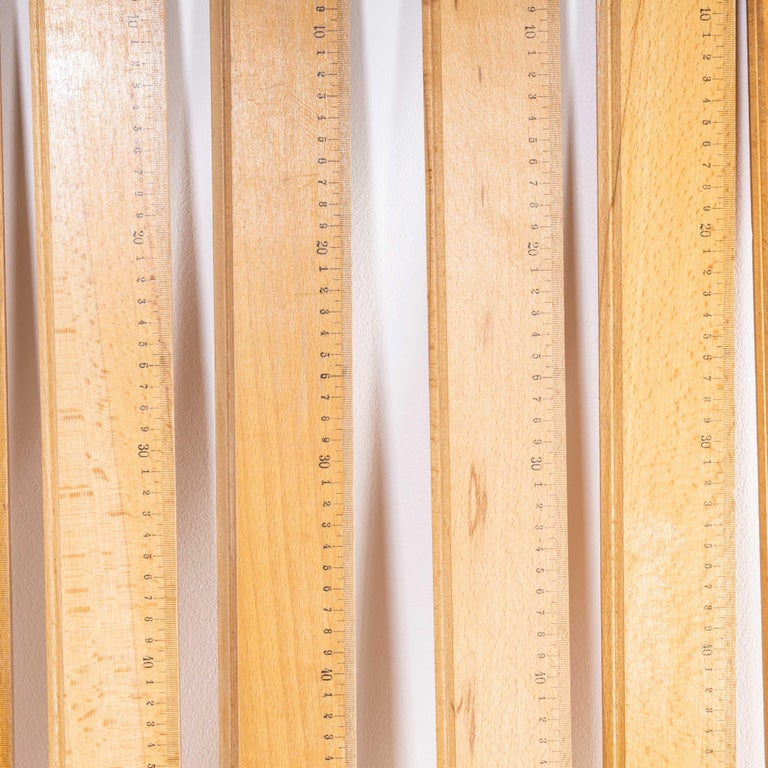 Vintage Oversize Birch Blackboard Ruler For Sale at 1stDibs