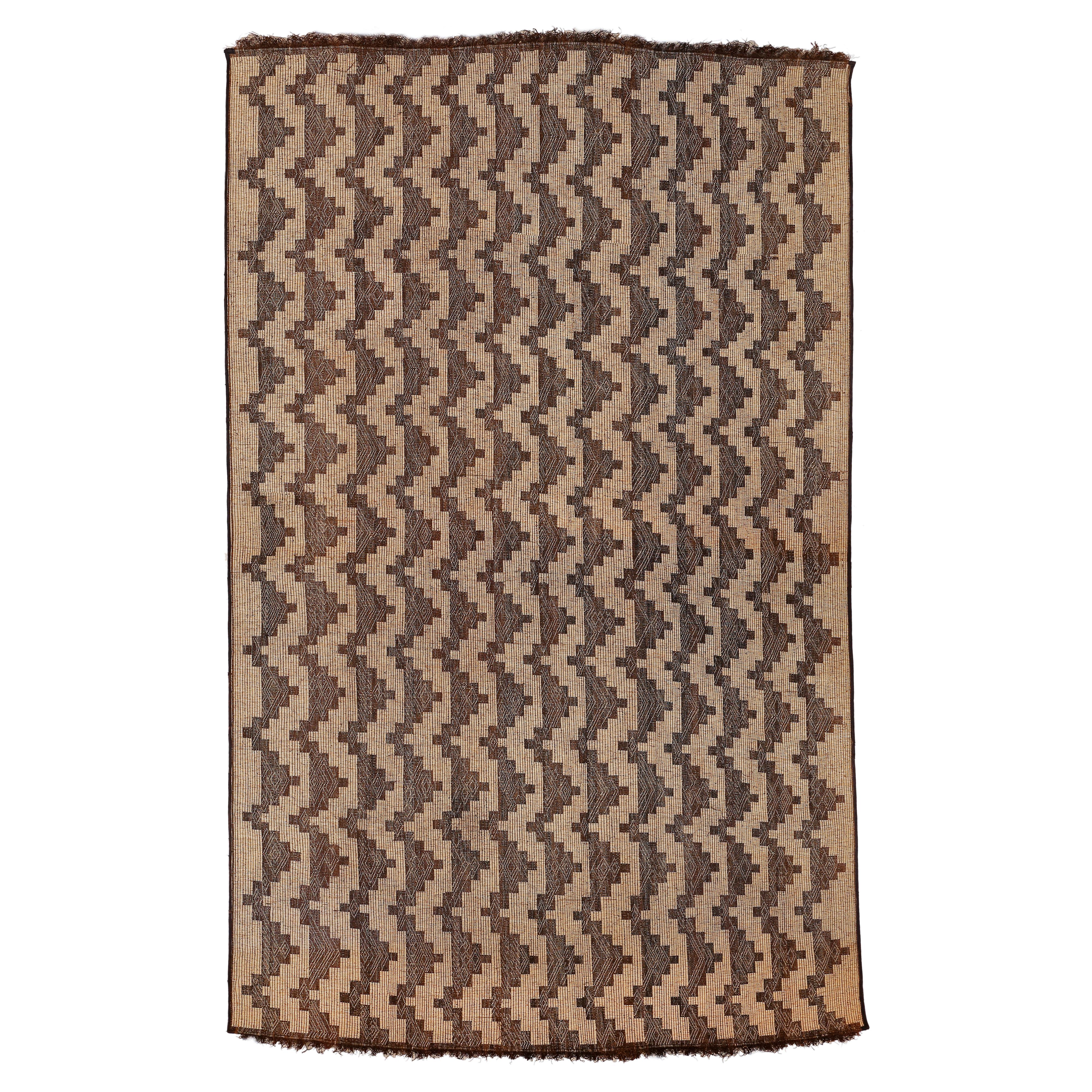 Vintage Oversize Saharan Tuareg Leather and Reed Rug at 1stDibs ...
