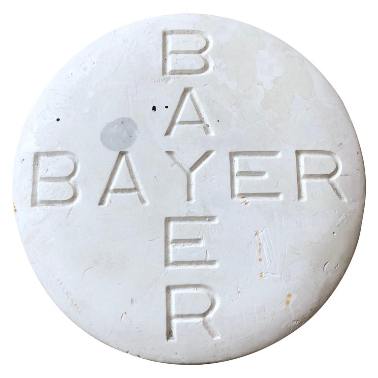 Vintage Oversized Bayer Aspirin Pill in Plaster at 1stDibs | bayer pill ...