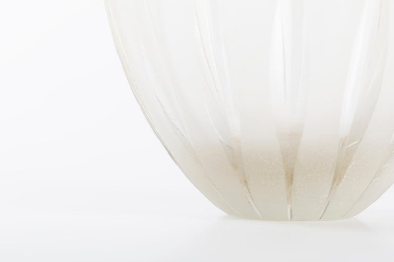 Vintage Ovoidal Glass Vase, France, 1970s For Sale at 1stDibs