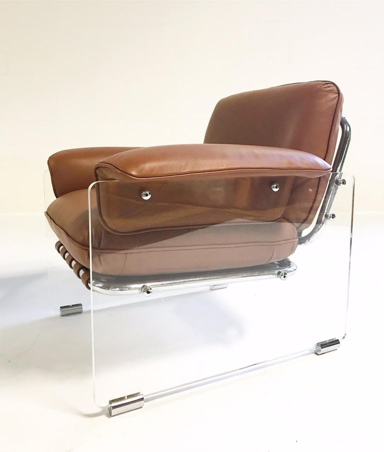 Vintage Pace Collection Argenta Lucite Chairs in Loro Piana Italian ...