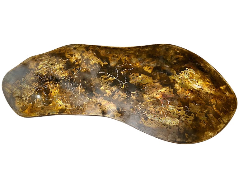 Vintage Paintated Bronze Laverne Table For Sale at 1stDibs