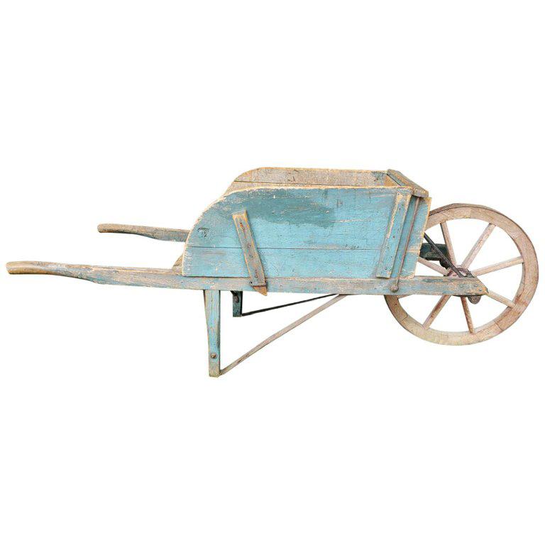 Vintage Painted American Garden Wheelbarrow, Eastern Garden No. 4. at ...