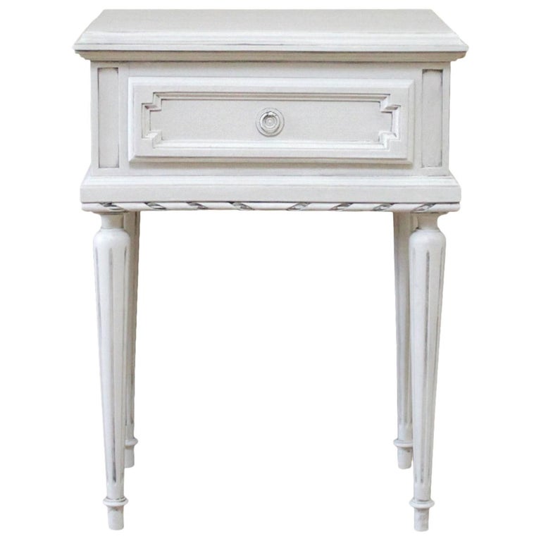 Vintage Painted French Louis XVI Style Side Table For Sale at 1stDibs ...
