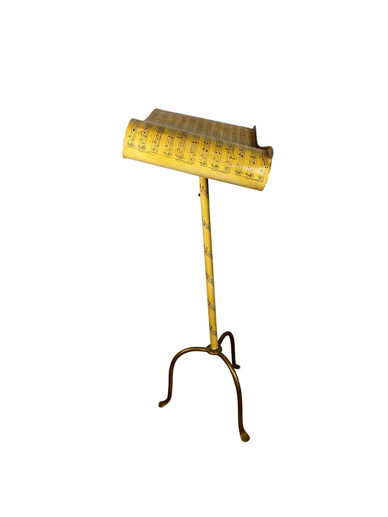 Vintage Painted Metal Music Stand For Sale at 1stDibs