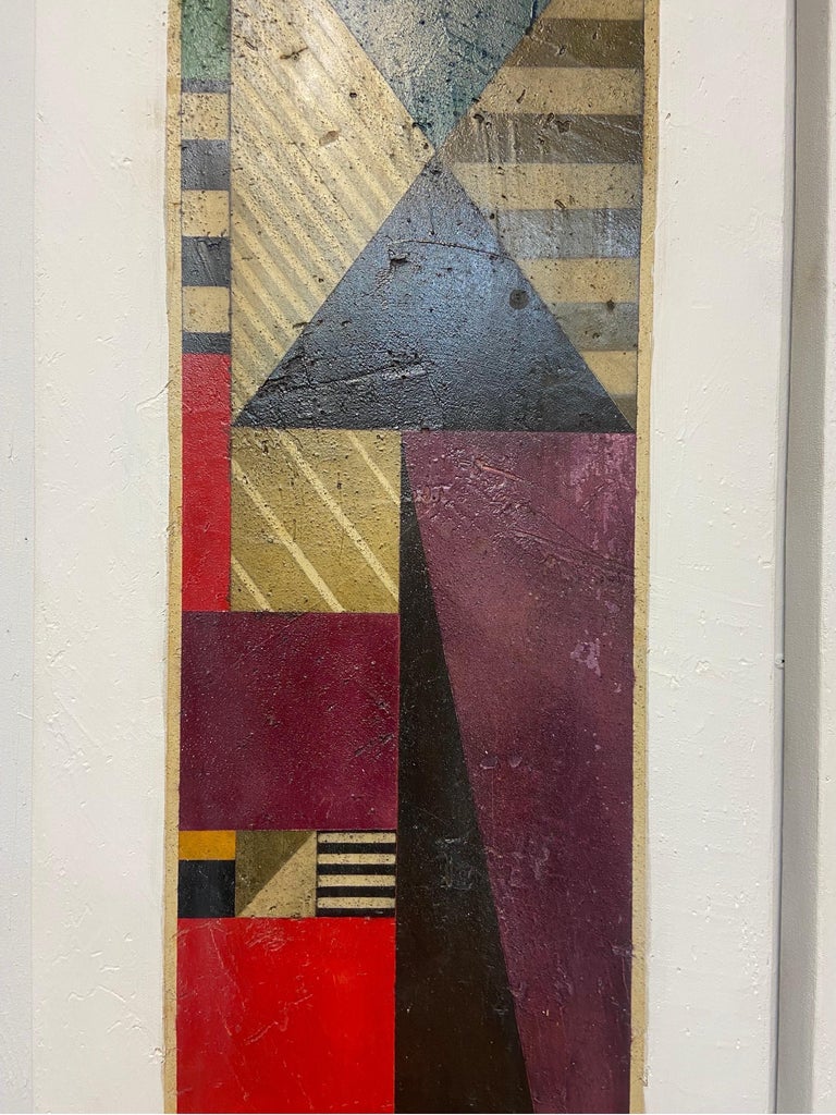 Vintage Pair 1992 Signed Gregg Robinson Post Modern Geometric Abstract ...