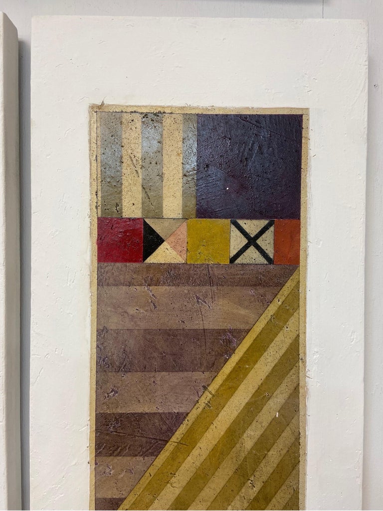 Vintage Pair 1992 Signed Gregg Robinson Post Modern Geometric Abstract ...