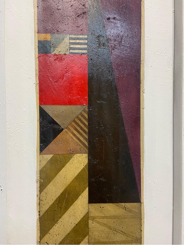 Vintage Pair 1992 Signed Gregg Robinson Post Modern Geometric Abstract ...